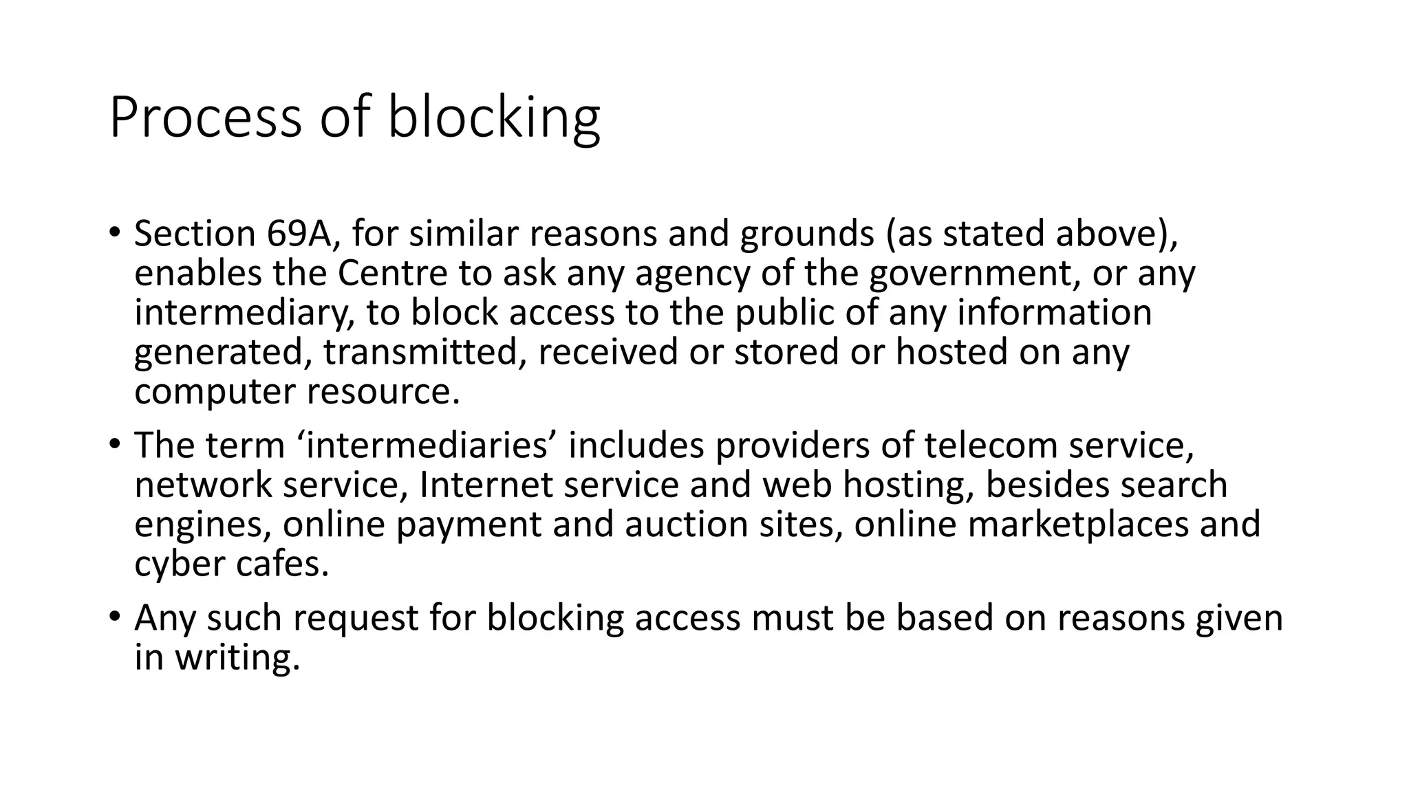 Section 69 Information technology act 2001 | PPTX