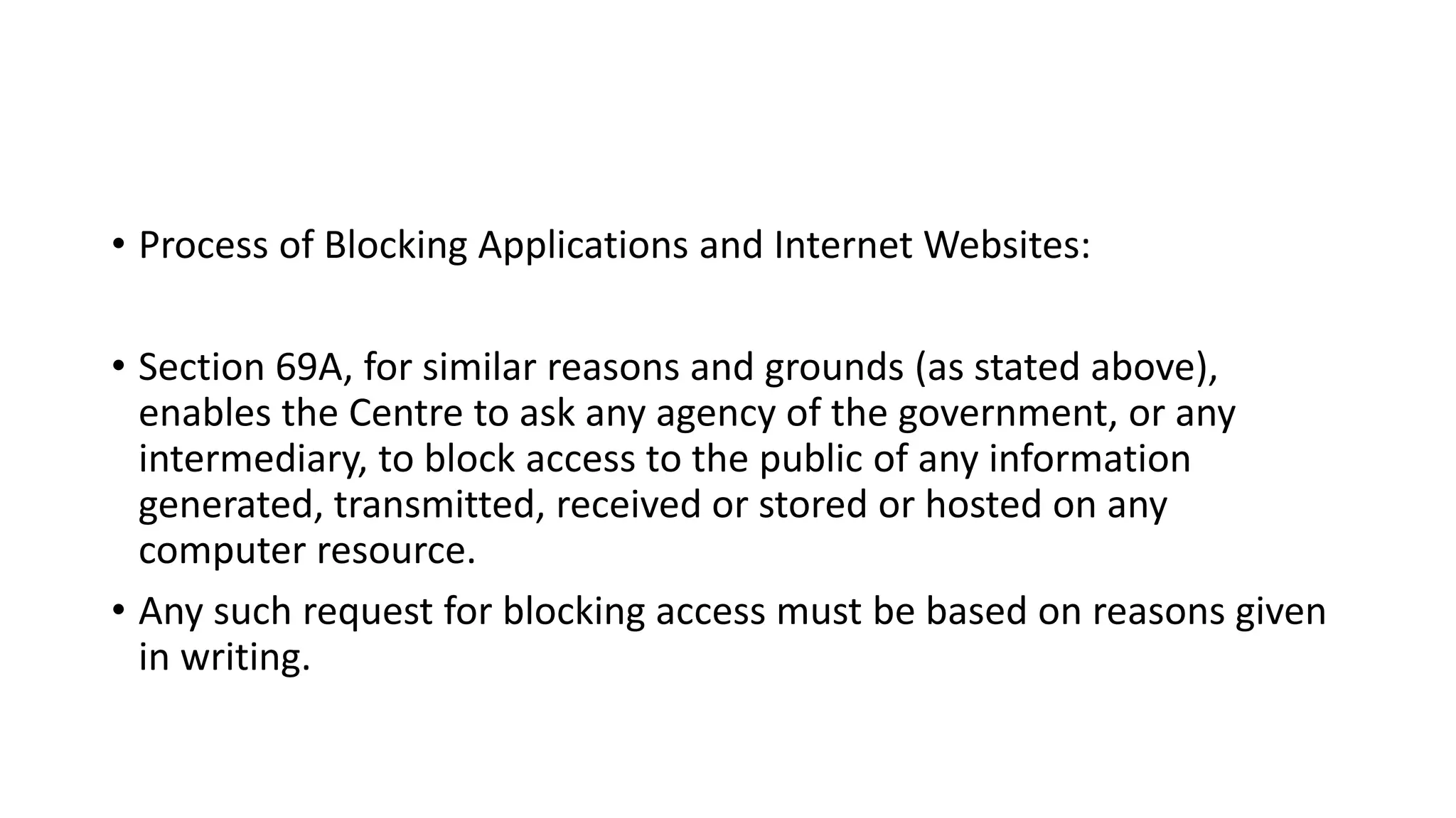 Section 69 Information technology act 2001 | PPTX