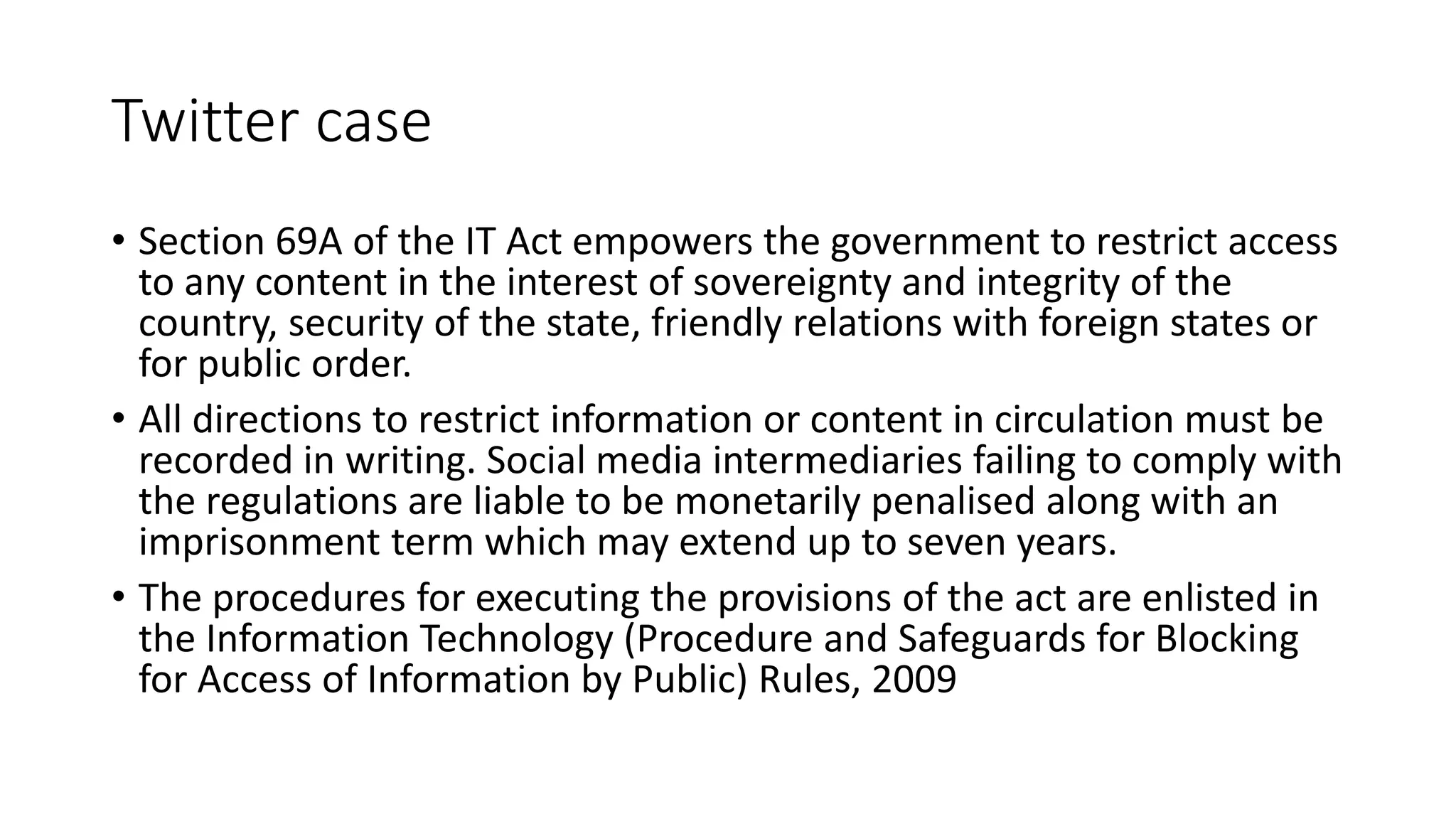 Section 69 Information technology act 2001 | PPTX