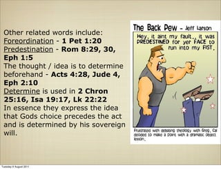 Chafer, Bible Doctrines: Section 6 divine election | PDF