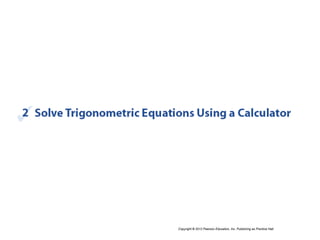 Section 7.3 trigonometric equations | PPT