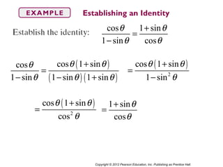 Section 7.4 trigonometric identities | PPT