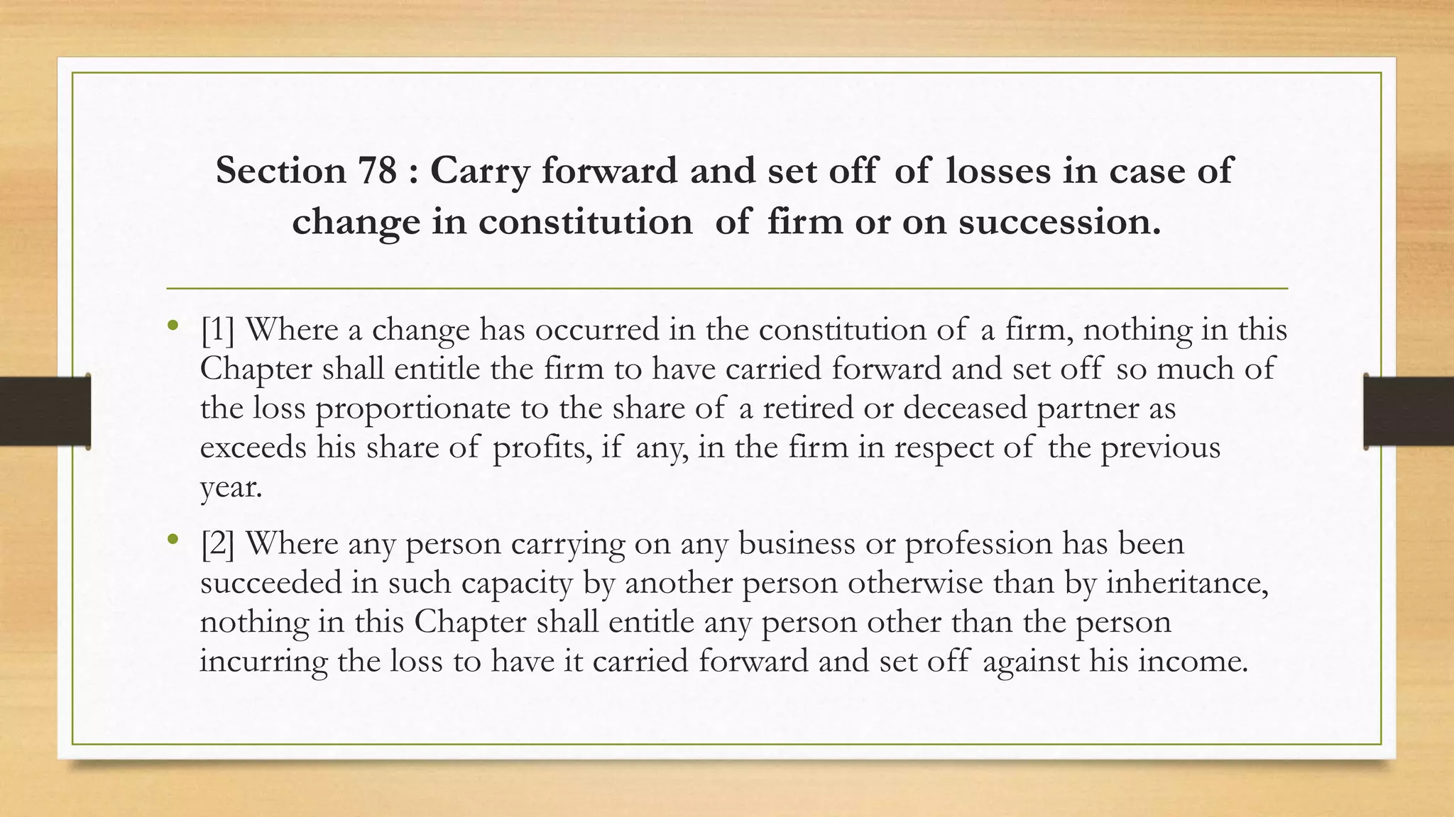 Summary of Set off and Carry forward of Losses of Income tax act,1961 ...