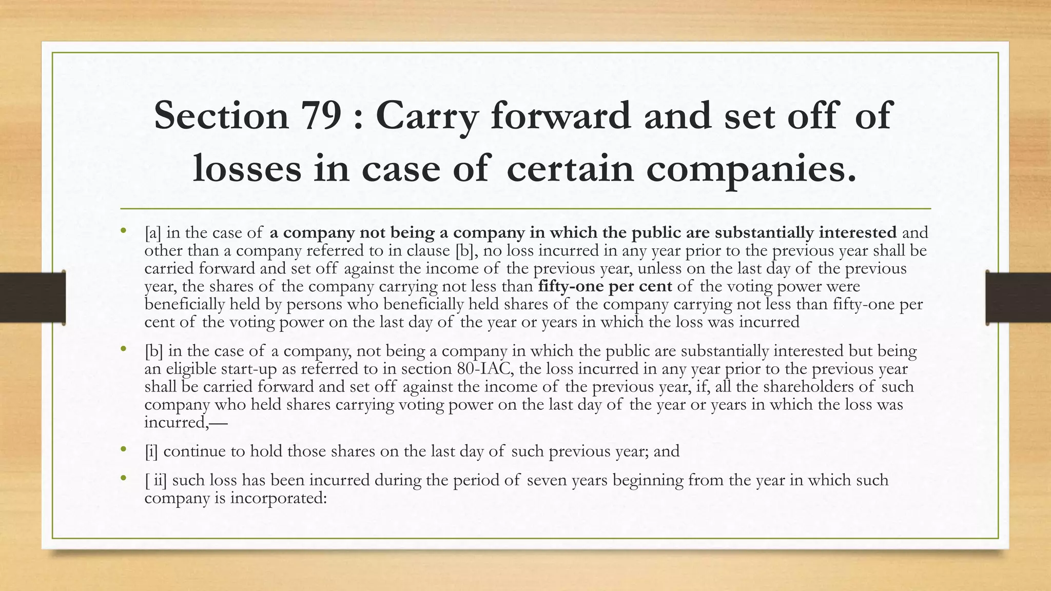 Summary of Set off and Carry forward of Losses of Income tax act,1961 ...