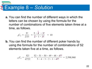 Section 5 - Permutations and Combinations | PPT