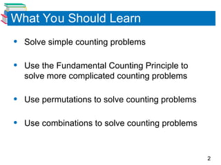 Counting Principles, Permutations and Combinations ppt | PPT