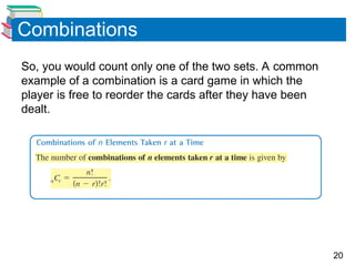 Counting Principles, Permutations and Combinations ppt | PPT