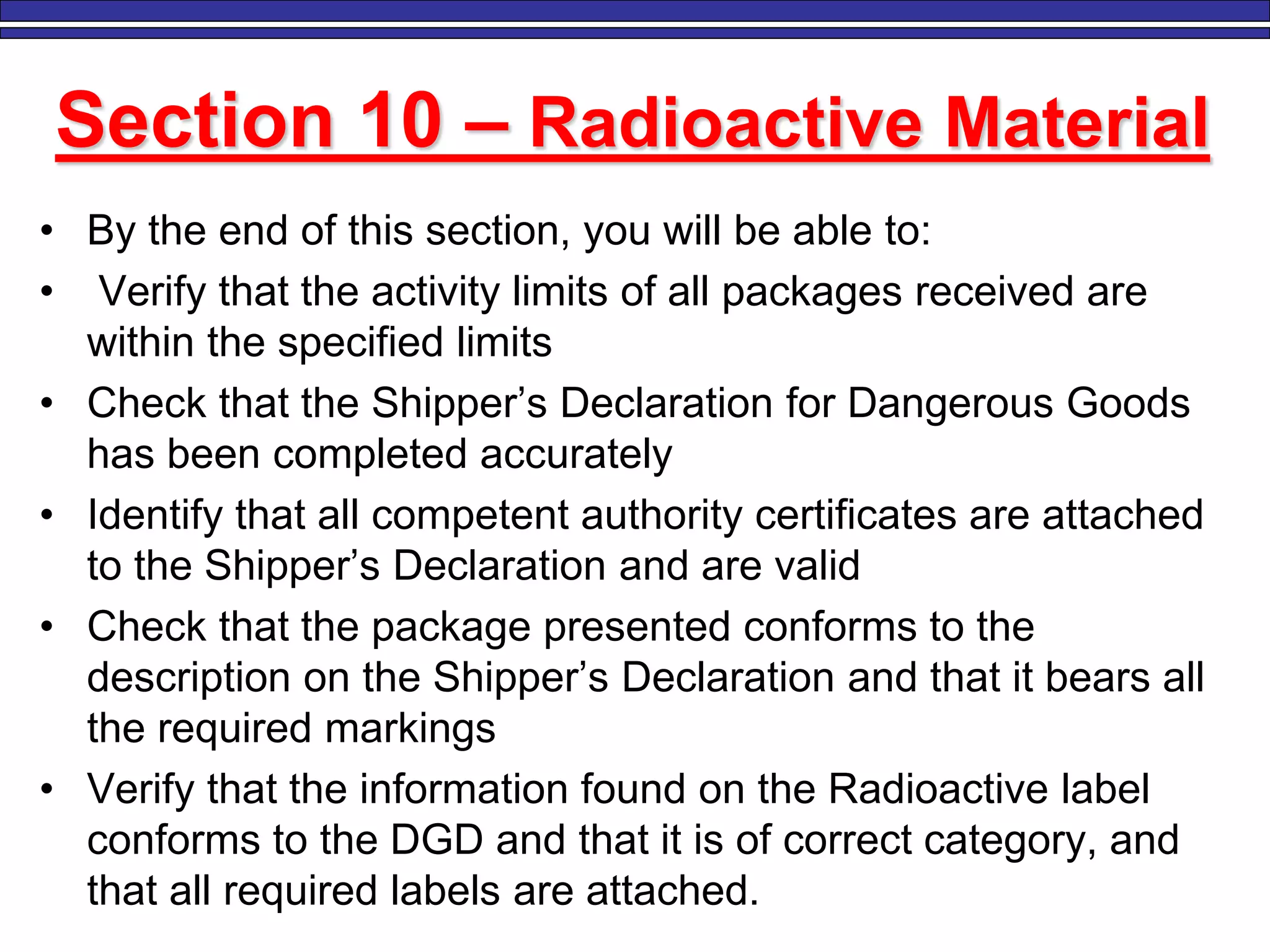 Section 8 radioactive material | PPT