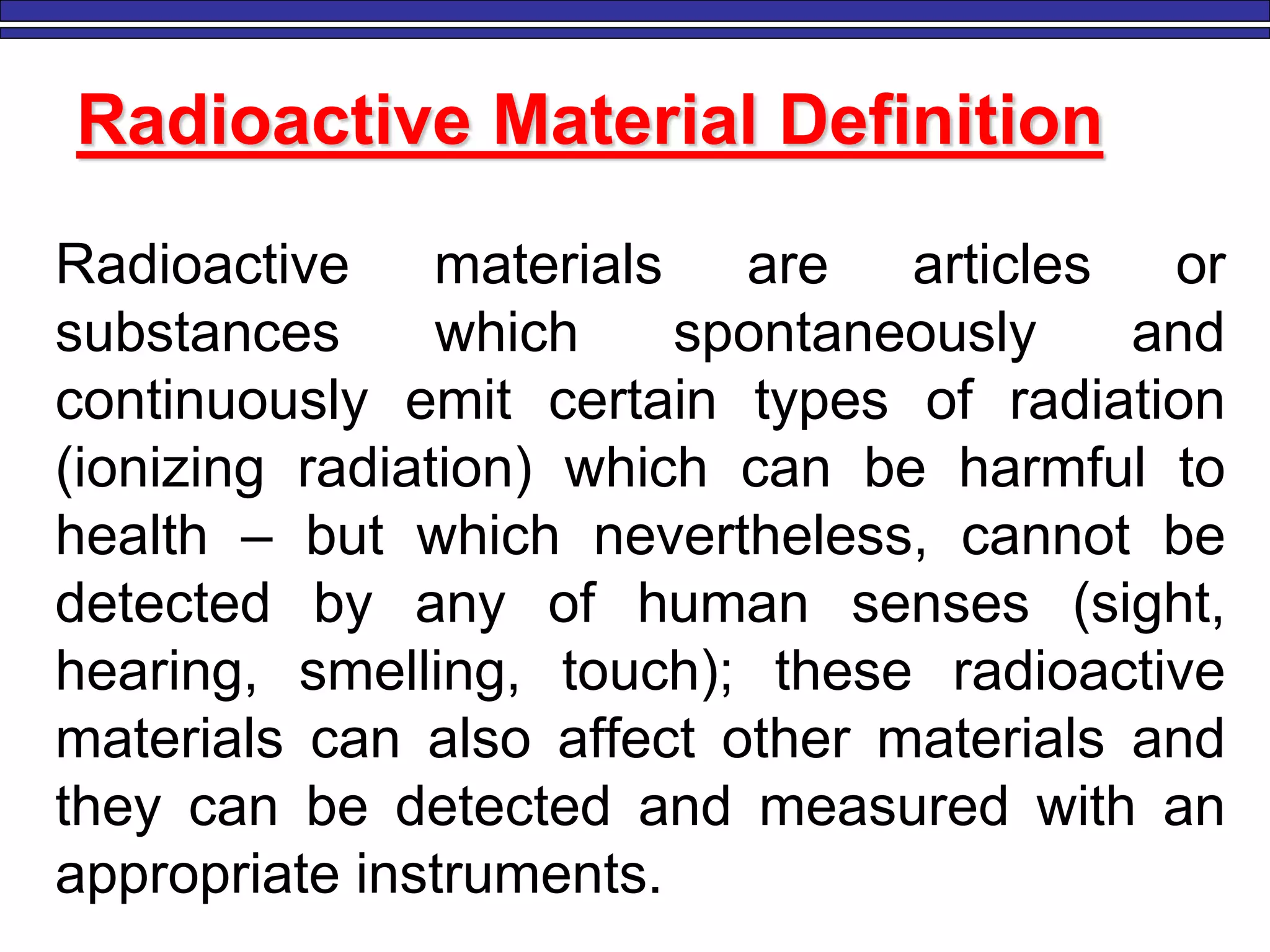 Section 8 radioactive material | PPT