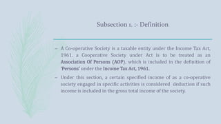 Section 80 p | PPTX | Personal Taxes | Personal Finance