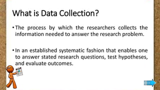 Section 8: Data Gathering and Instrumentation | PPTX