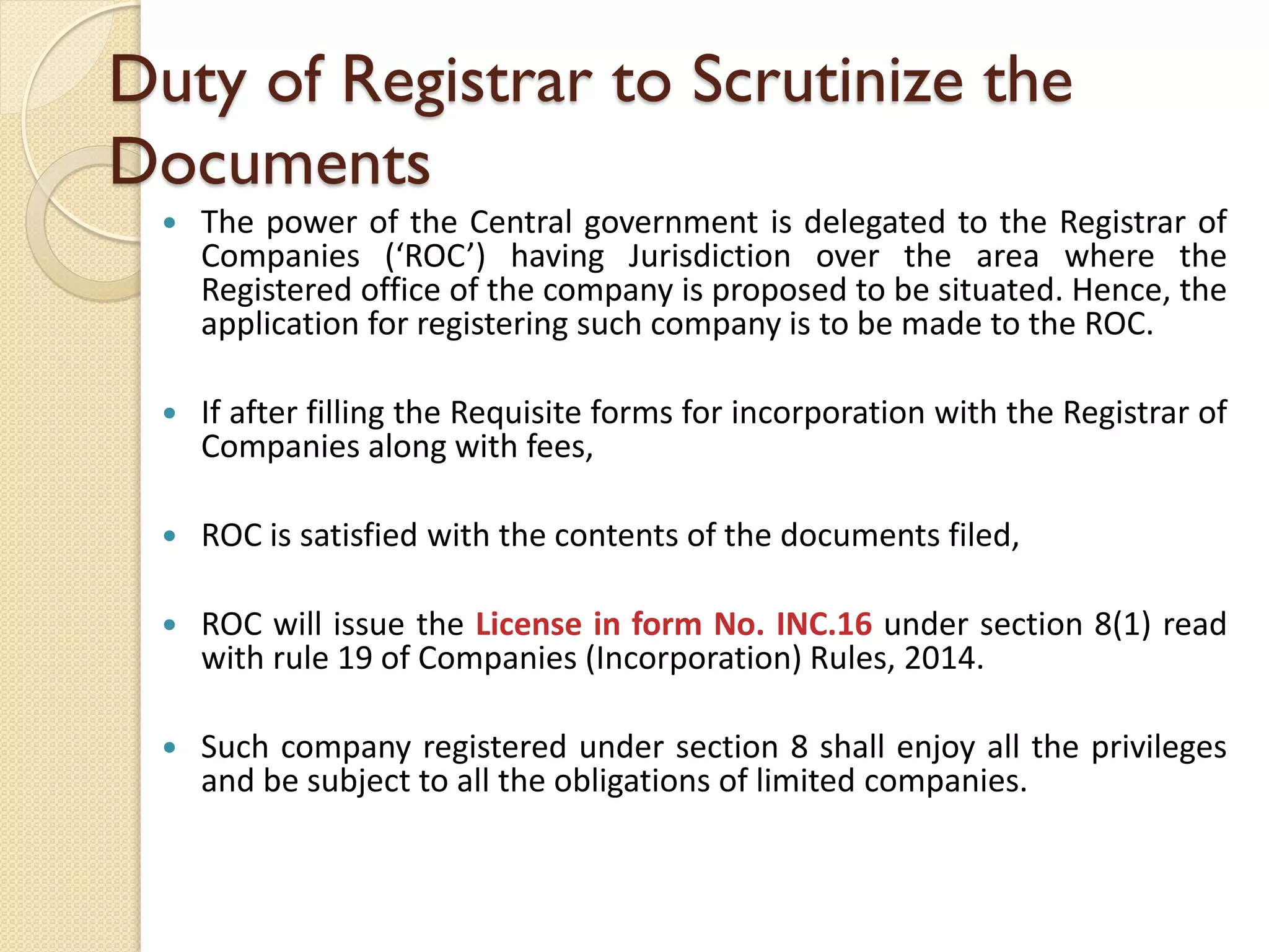 Section – 8 of Companies Act, 2013 | PDF