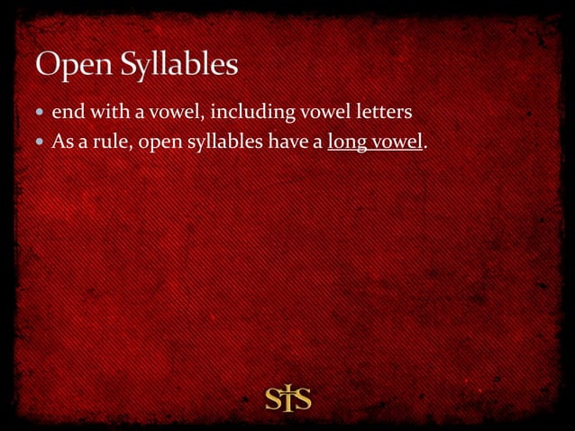 Section 8: Syllables | PDF