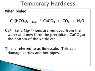 Section 9.2 hardness in water | PPTX