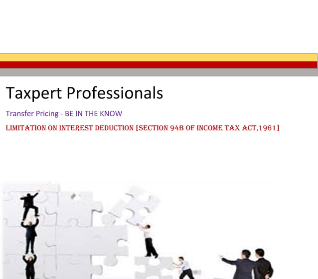 Section 94B of Income Tax Act, 1961 - Limitation of interest | PPT