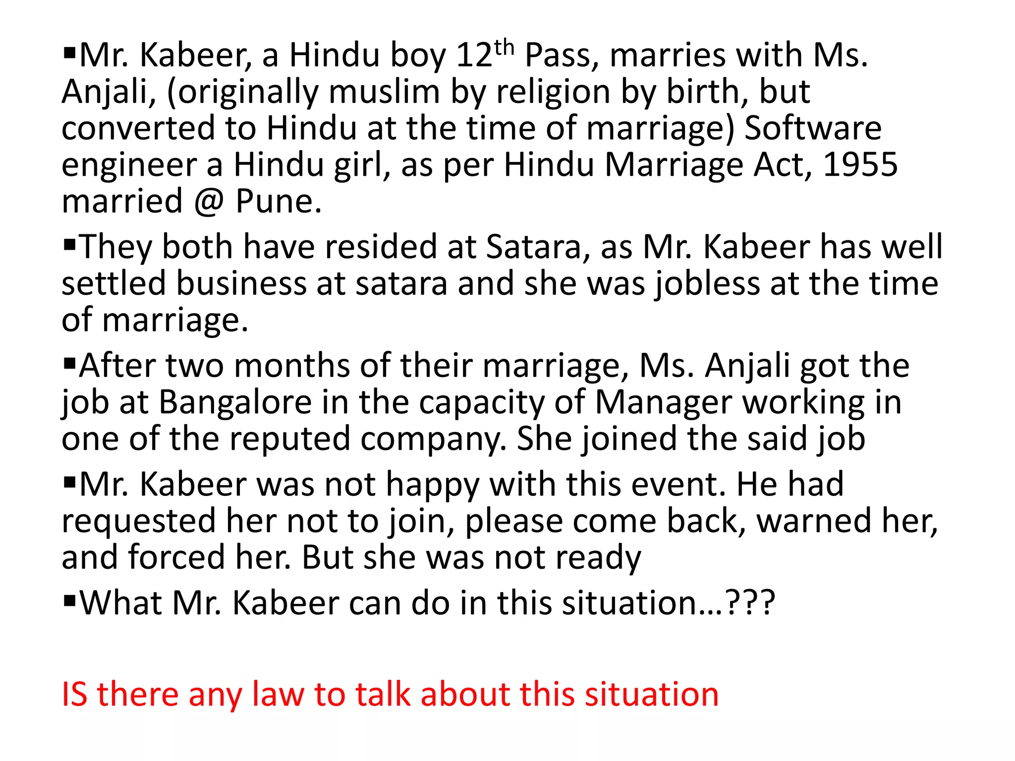 Section 9 Of Hindu Marriage Act 1955 Ppt
