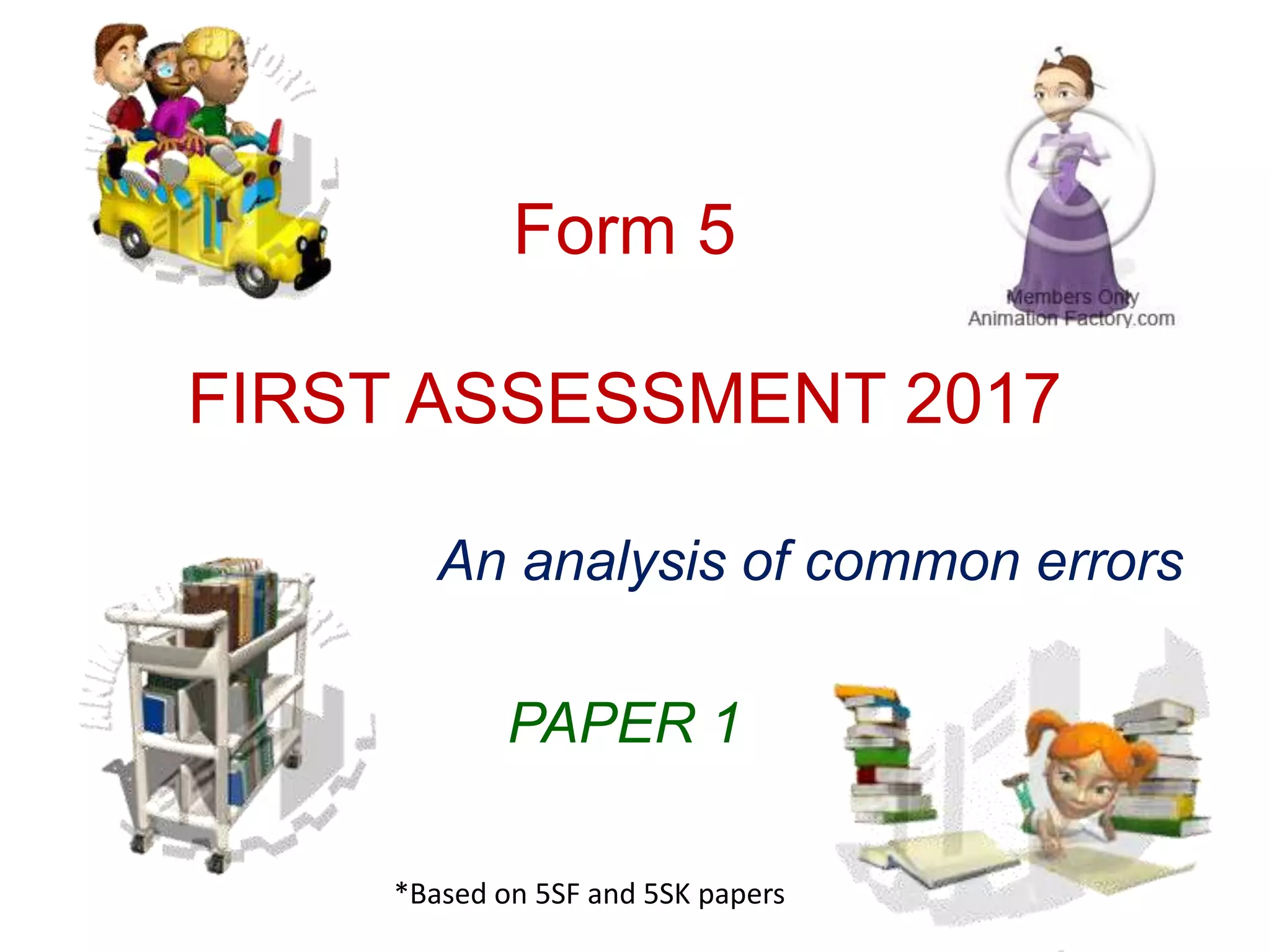 ANALYSIS OF SECTION A and B PAPER 1 SPM | PPT