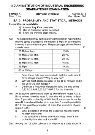 Section a august 2012 (2) | PDF