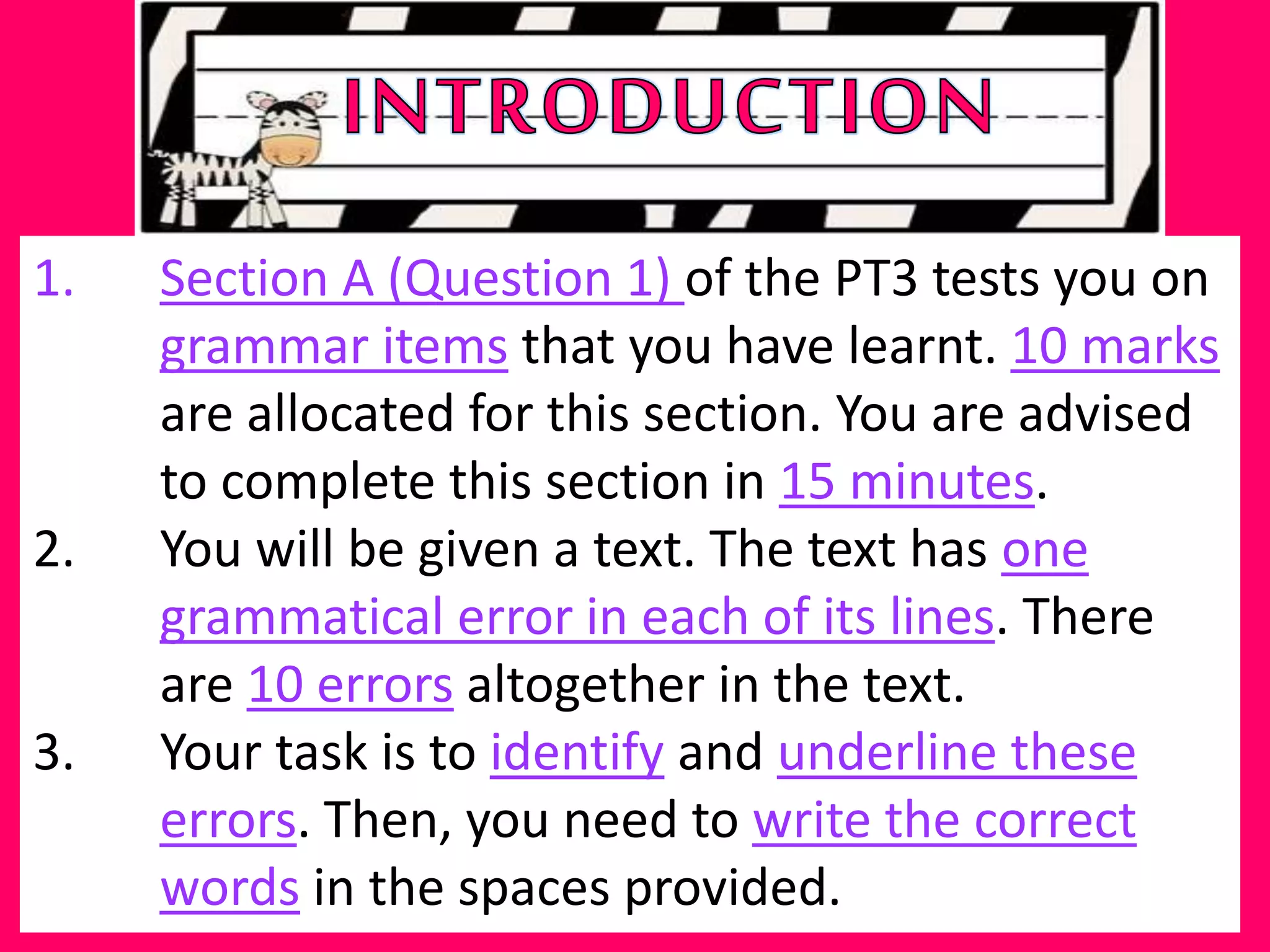 PT3 ENGLISH Section A | PPTX