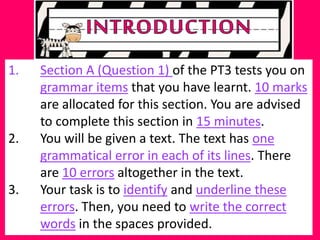 PT3 ENGLISH Section A | PPTX