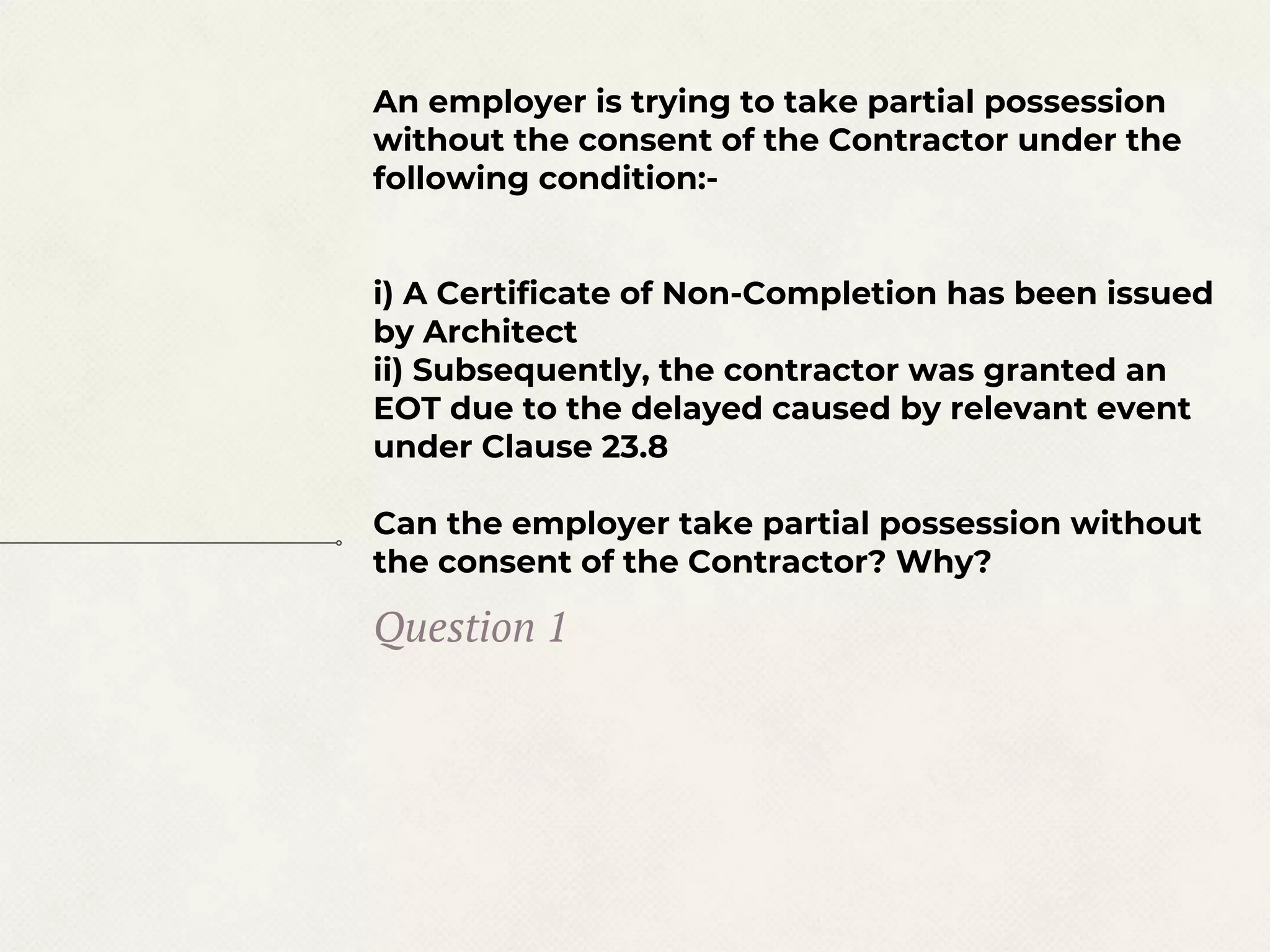 Sectional completion and partial possession by employer PP2 Coursework ...