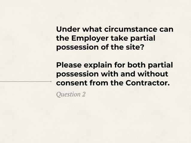 Sectional completion and partial possession by employer PP2 Coursework ...