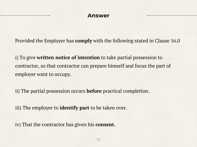 Sectional completion and partial possession by employer PP2 Coursework ...