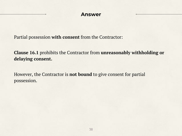 Sectional completion and partial possession by employer PP2 Coursework ...