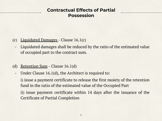 Sectional completion and partial possession by employer PP2 Coursework ...