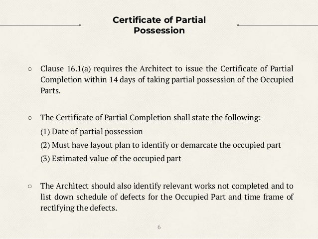 Sectional completion and partial possession by employer PP2 Coursewor…