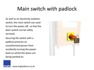 Safety Device Options for Sectional Overhead Doors | PPTX