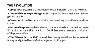 CAMBRIDGE AS HISTORY: HISTORY OF THE USA. SECTIONAL TENSIONS IN THE ...