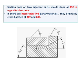projection of Sectional view-engineering drawing b.tech