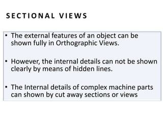 projection of Sectional view-engineering drawing b.tech