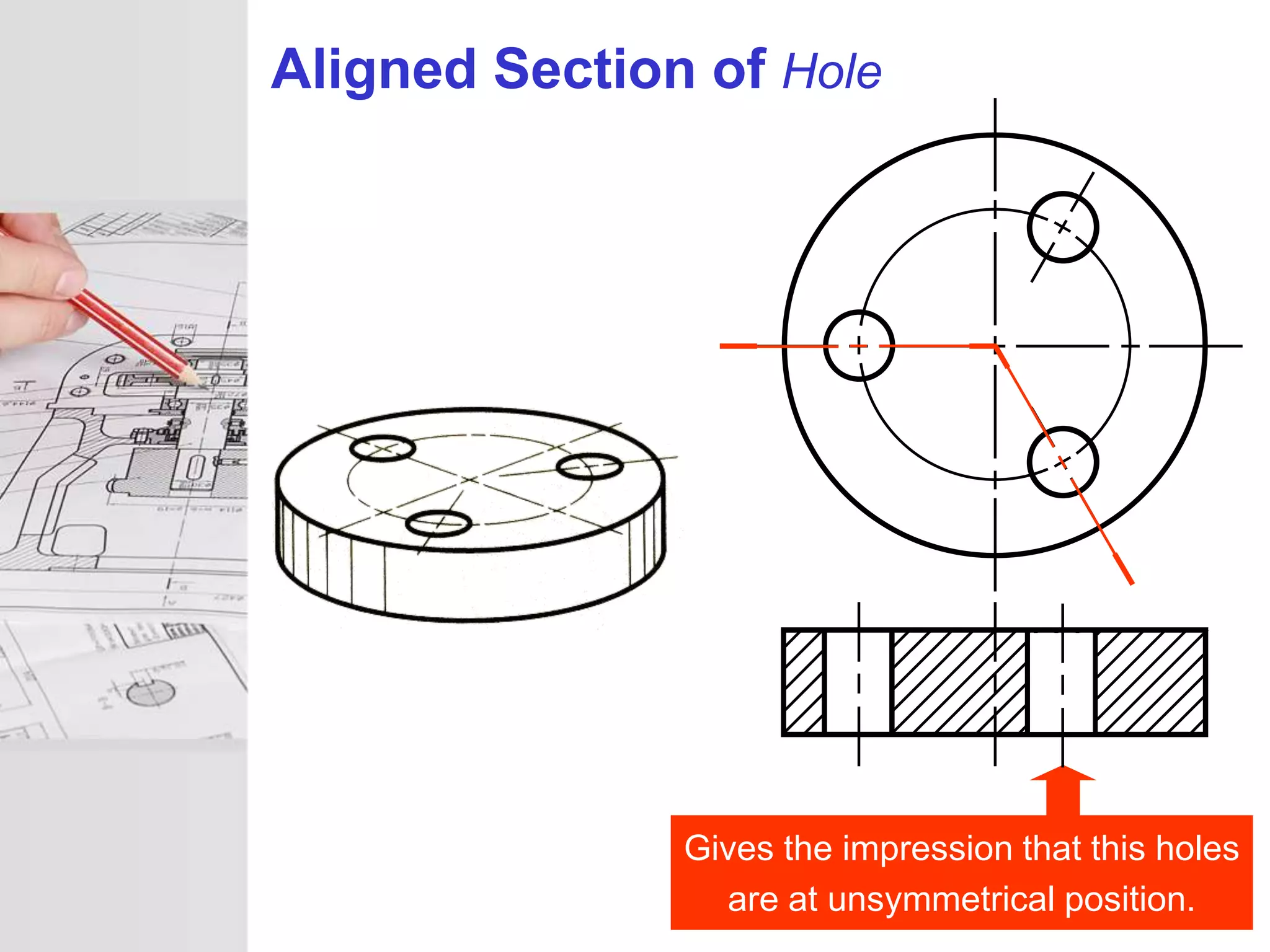 Sectional view | PPTX | Drawing and Sketching | Arts and Crafts
