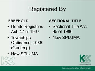 Sectional vs freehold | PPT