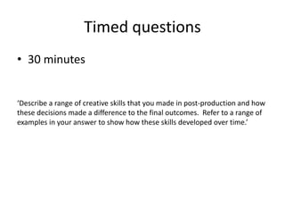 Section a mark scheme & student responses | PPTX | Educational ...