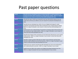 Section a mark scheme & student responses | PPTX | Educational ...