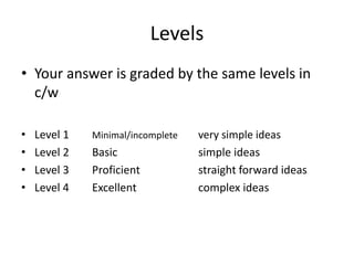 Section a marks & mark scheme | PPTX | Education