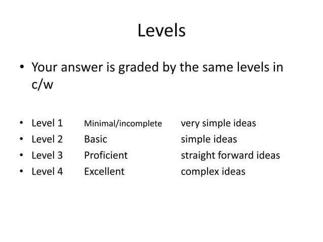Section a marks & mark scheme | PPT