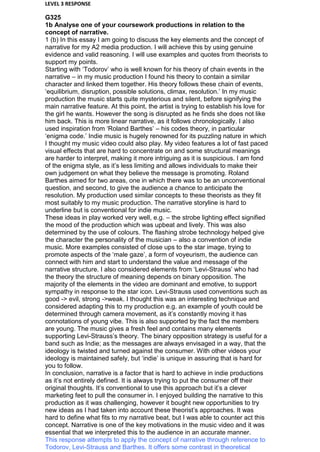 Section a, q 1a and 1b exemplars | DOCX | Music | Entertainment