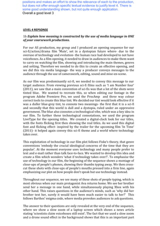 Section a, q 1a and 1b exemplars | DOCX | Music | Entertainment