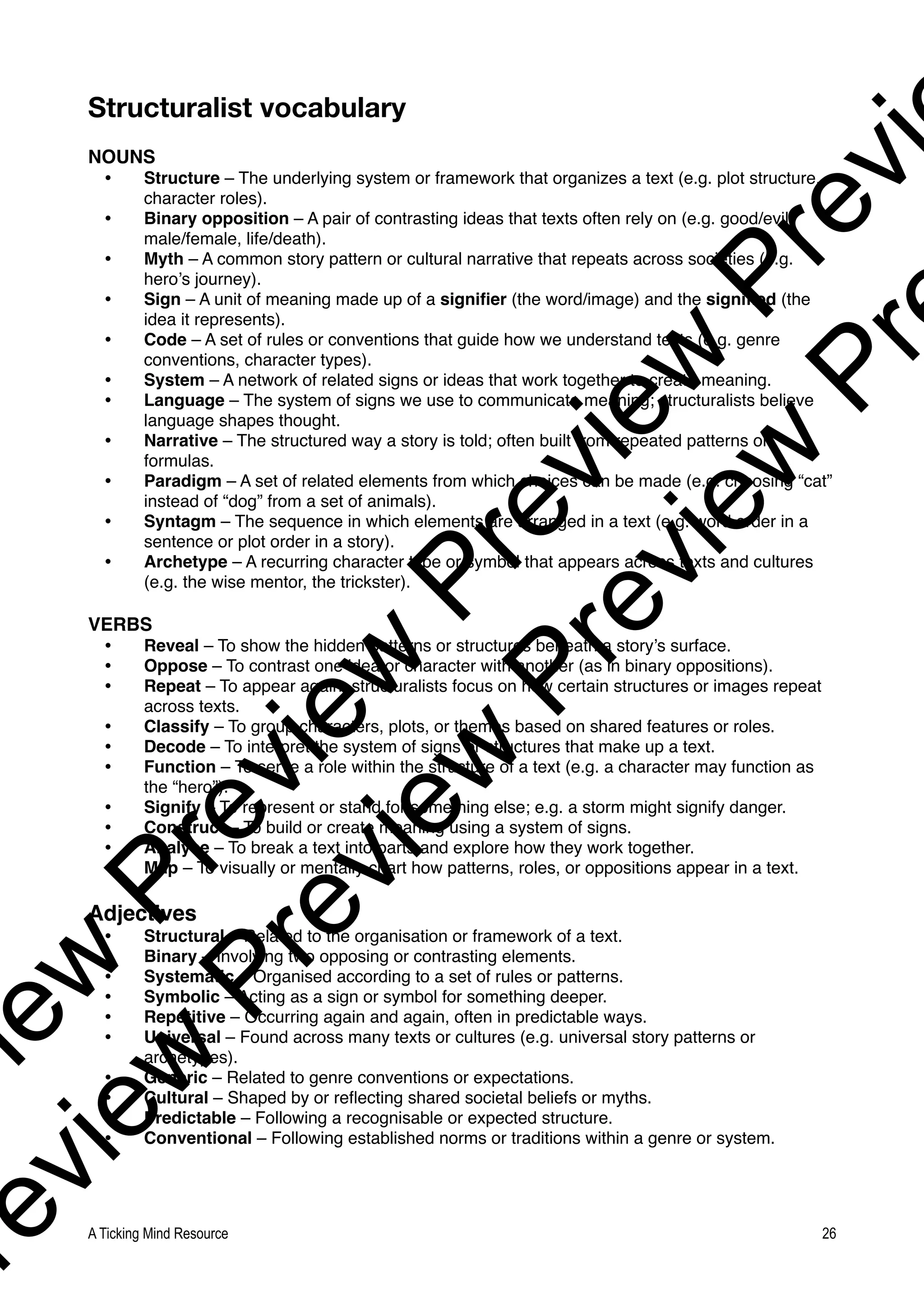 VCE Literature Section A Exam Response Guide | PDF