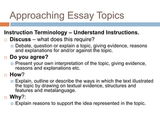 VCE English Exam: Text Response Revision | PPT