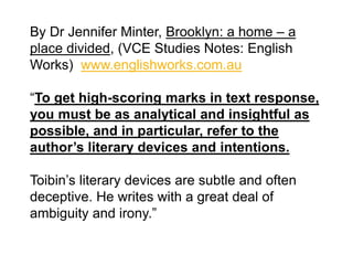 VCE English Exam: Text Response Revision | PPTX