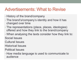 Section A Revision: Media Messages | PPTX