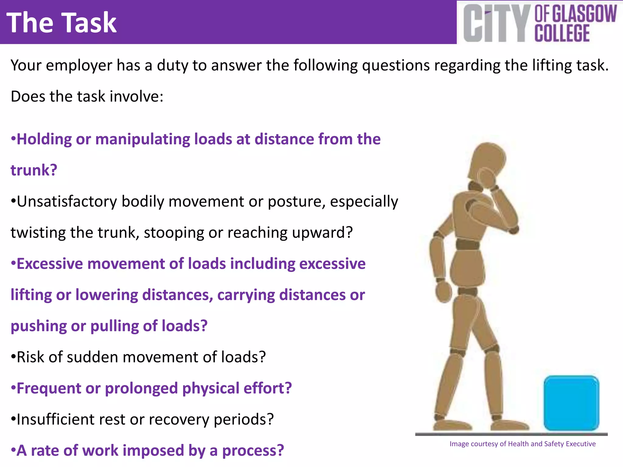 Safe Manual Handling in the Workplace | PPTX