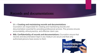 ACA Codes of Ethics Section B6 b7 | PPTX | Law