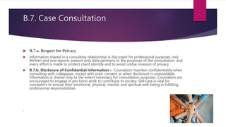 ACA Codes of Ethics Section B6 b7 | PPTX | Law