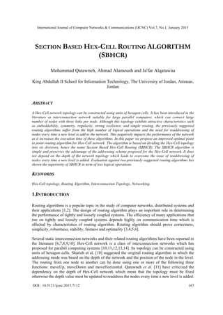 Section based hex cell routing algorithm (sbhcr) | PDF | Computer Networking | Computing